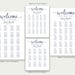 Navy Blue Seating Chart Template PDF up to 350 Editable | Etsy