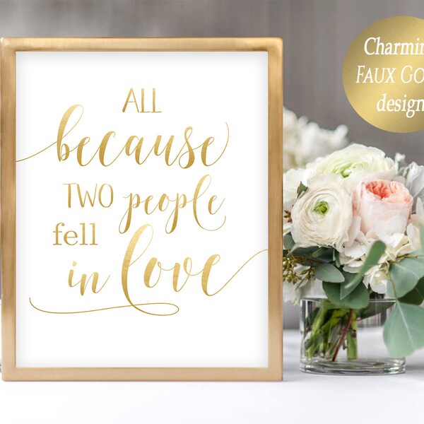 All Because Signs - Etsy