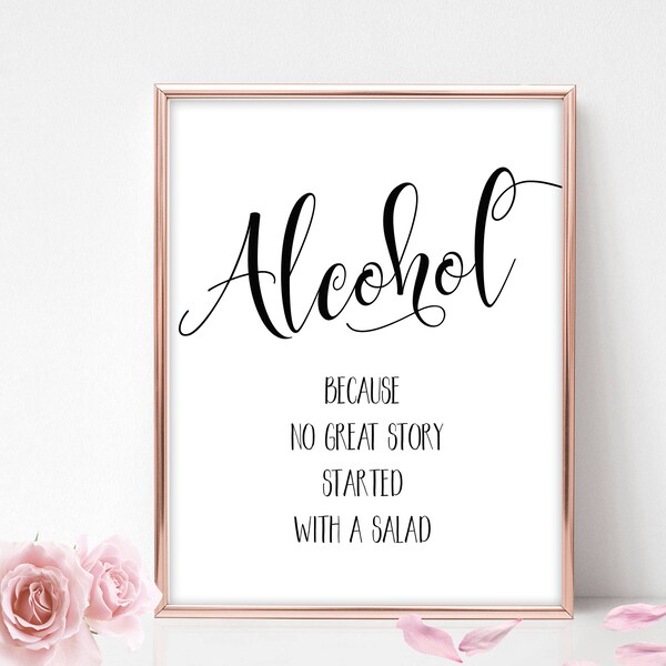 Alcohol Wedding Sign - Etsy
