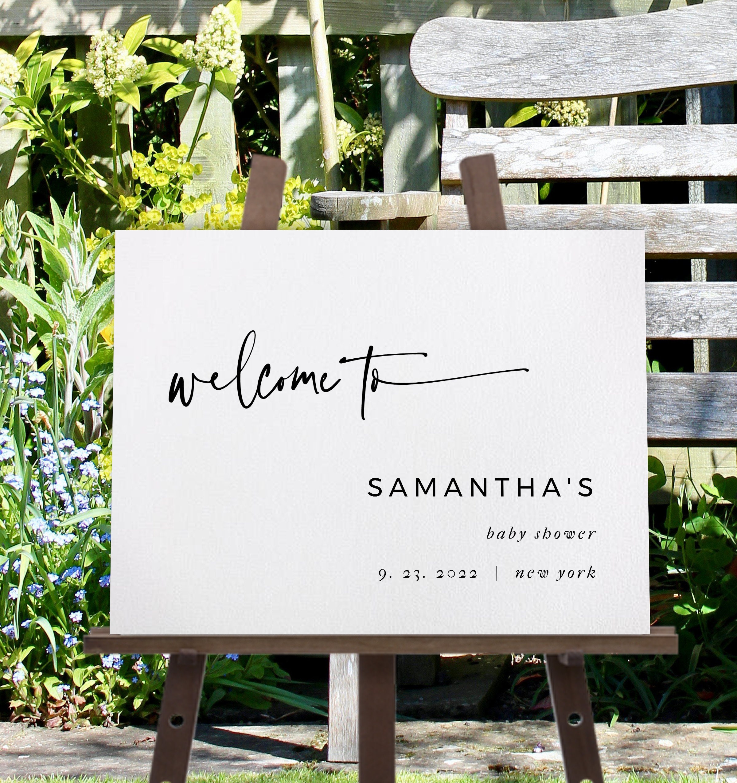 Minimalist Welcome Sign, Printable Bridal Shower or Baby Shower Decor ...