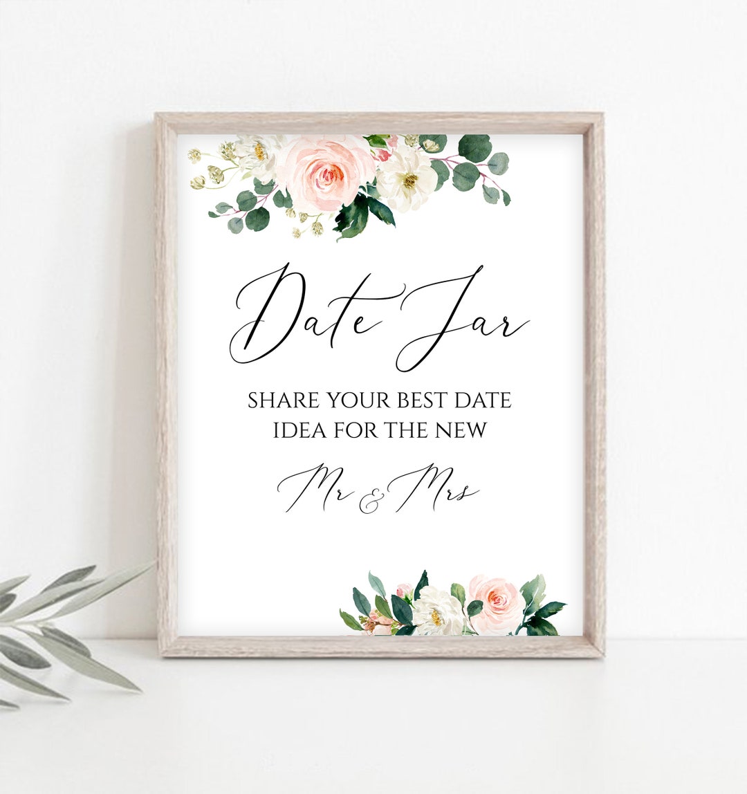 Date Jar Sign Date Night Ideas Sign and Cards Date Jar Date - Etsy
