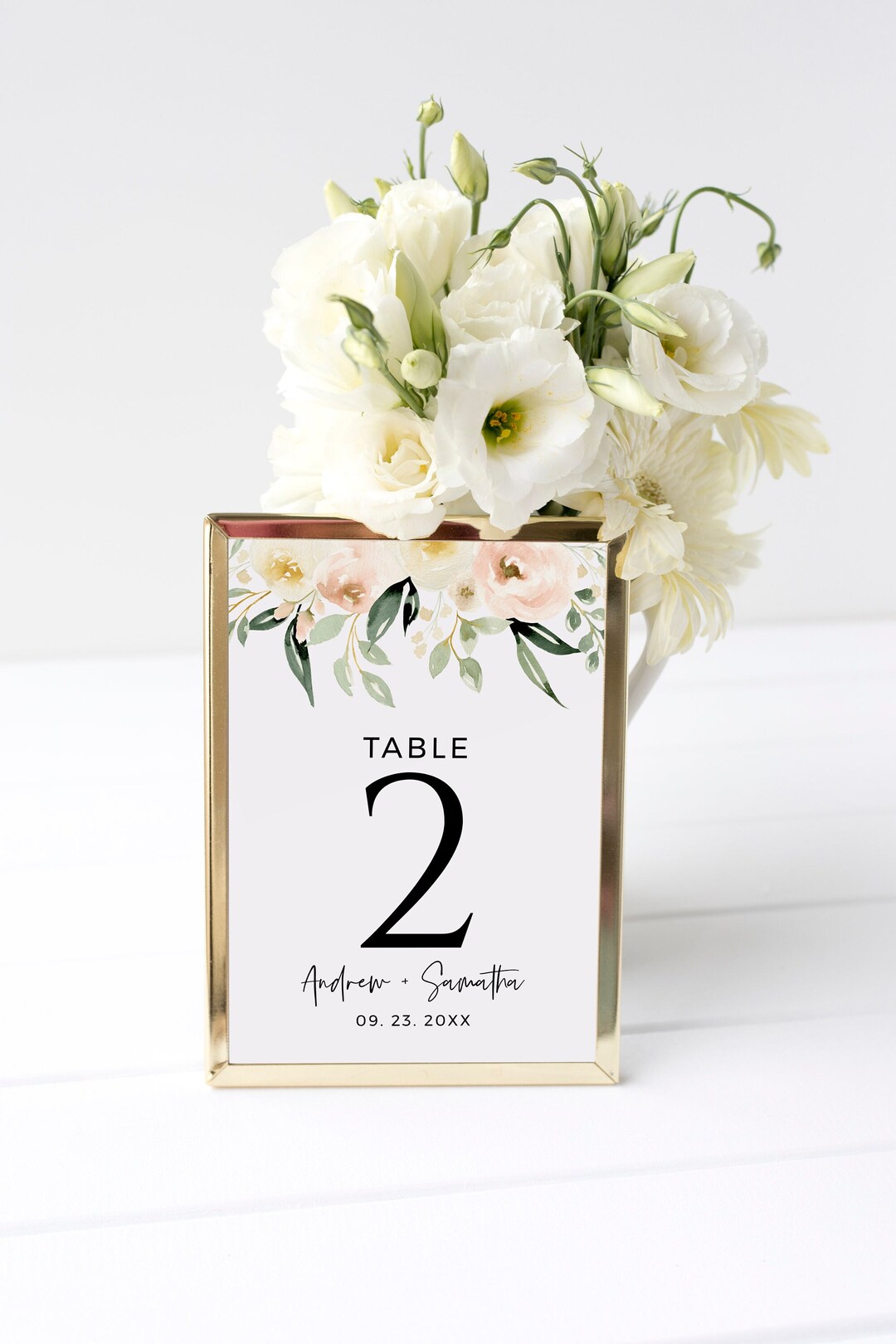 Wedding Table Numbers Printable, Table Numbers Template, Calligraphy ...