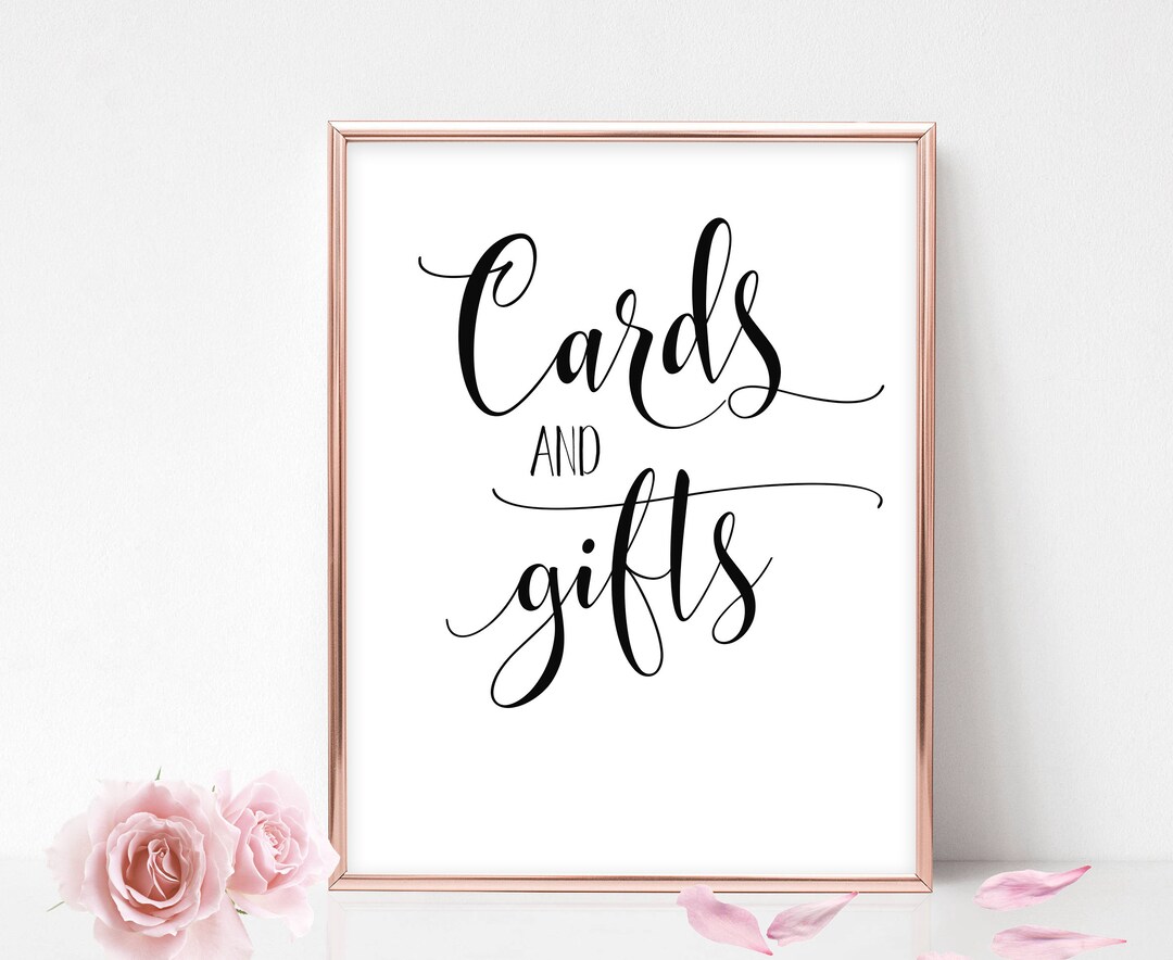 Cards and Gifts Sign Gift Table Sign Cards & Gifts Printable Wedding ...