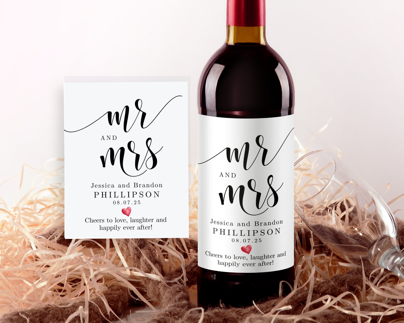 Wedding wine bottle labels template free | Beachweddingtips.com