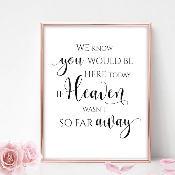 We Know You Would Be Here Today - Etsy