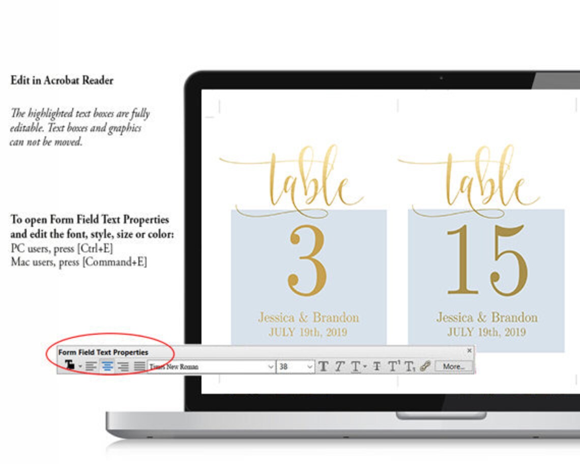 Table Number Sign Wedding Template PDF Instant Download - Etsy