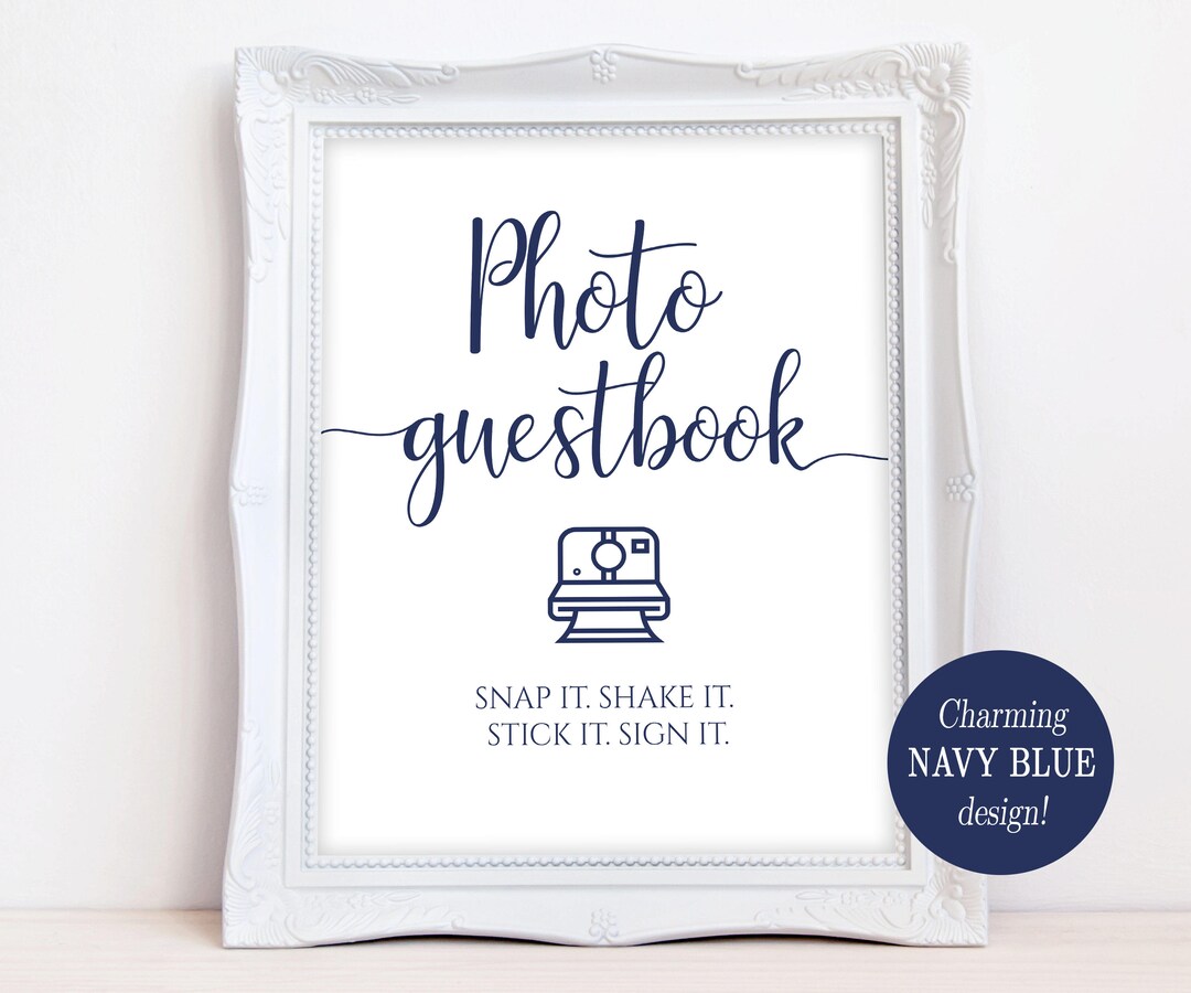 Printable Photo Guestbook Sign Instant Photo Guestbook Sign Photo Booth ...