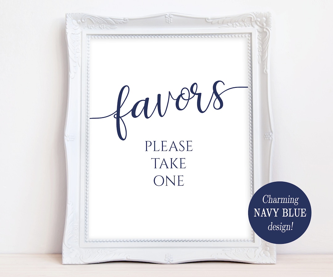 Printable Favors Sign Please Take One Sign Bridal Shower Printable ...