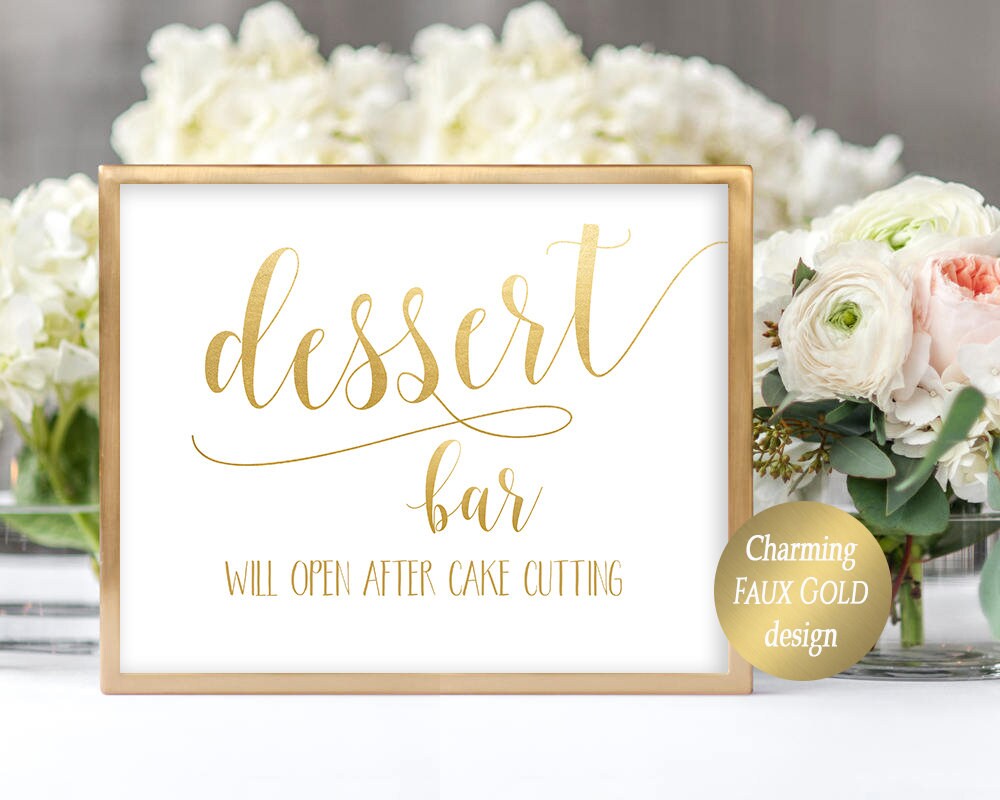 Dessert Bar Sign Printable Dessert Table Printable Wedding | Etsy