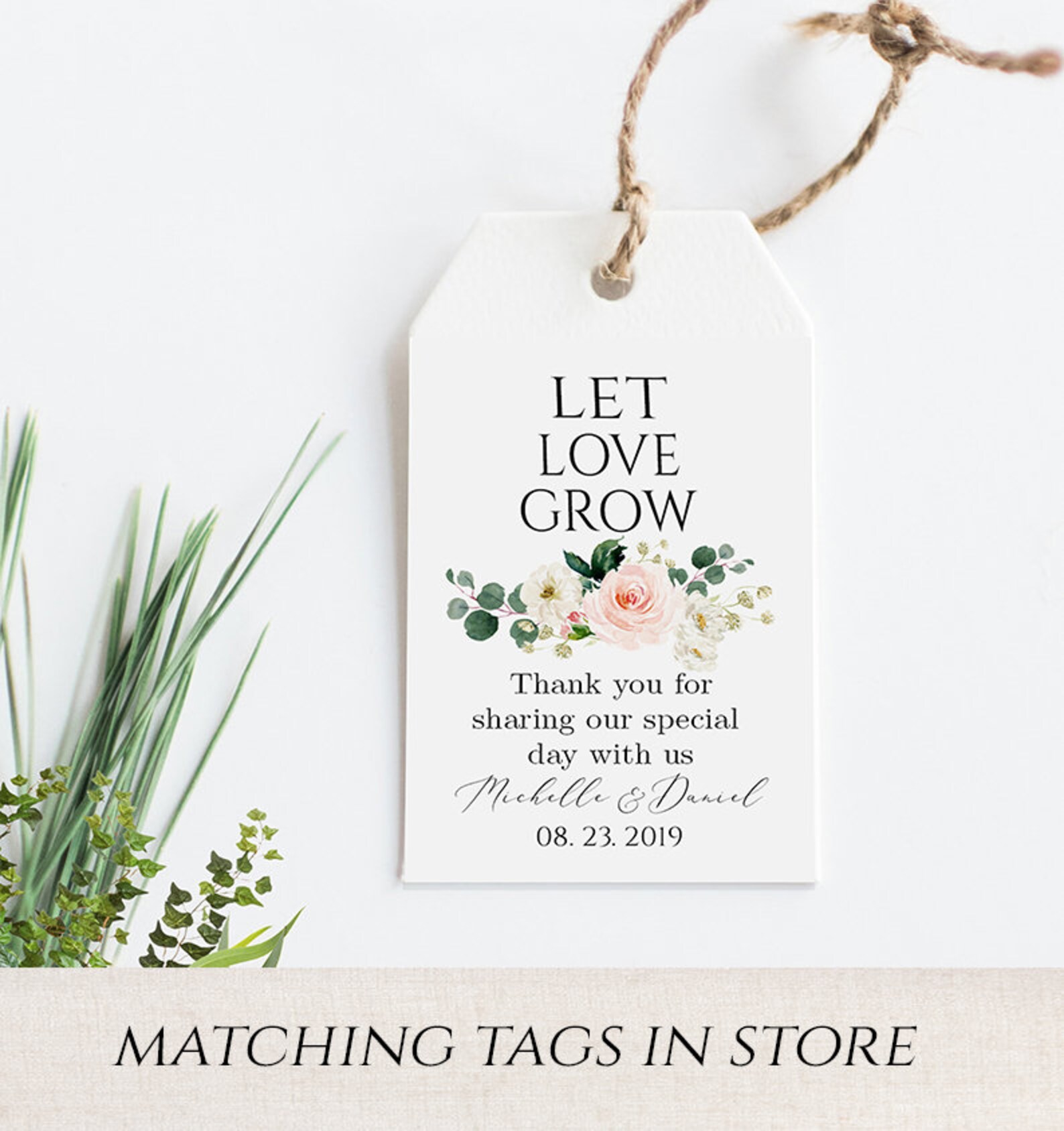 Let Love Grow Sign Let Love Grow Wedding Favors Let Love Grow | Etsy