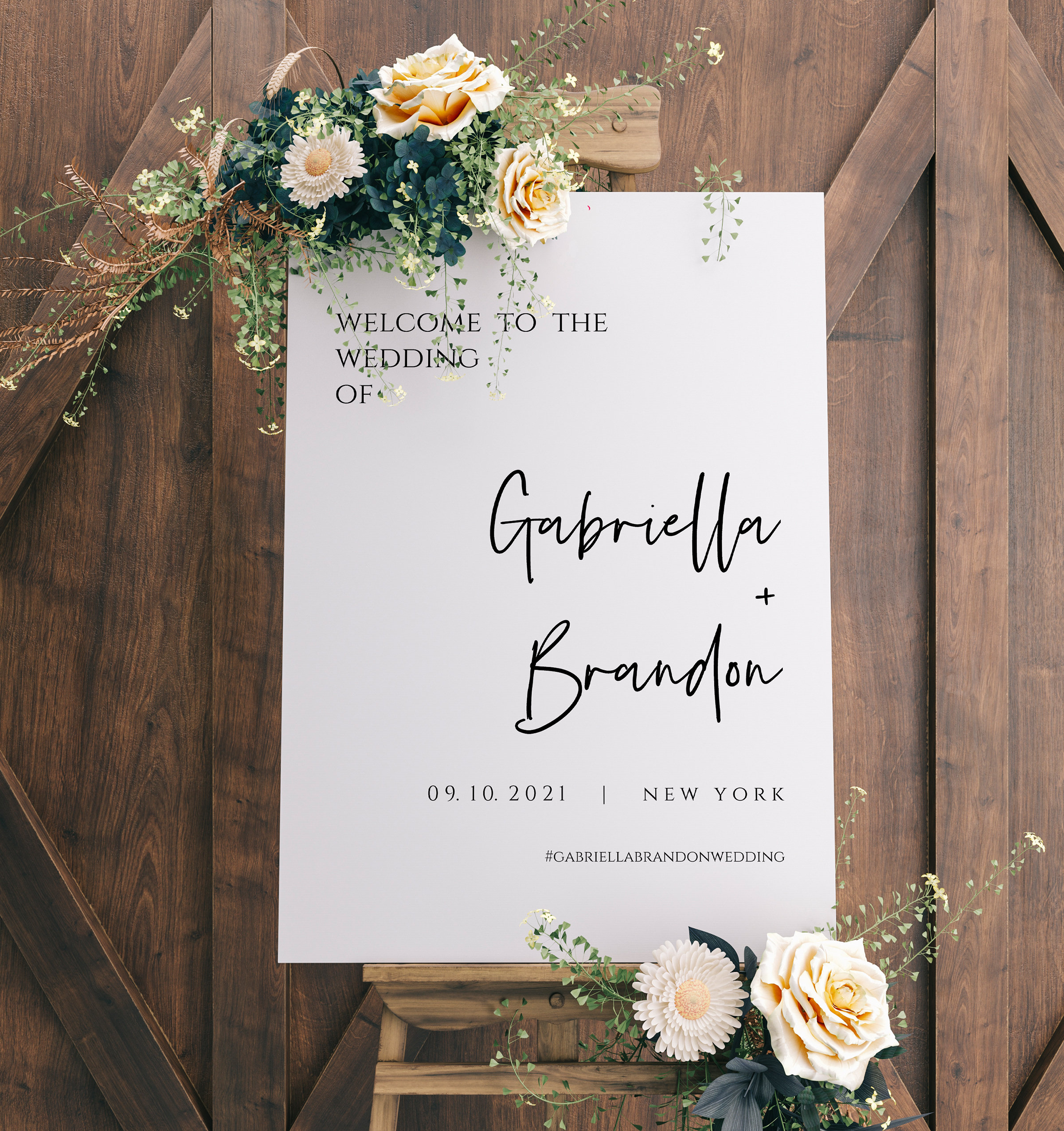 Large Wedding Welcome Sign Template Custom Wedding Sign - Etsy