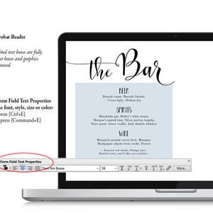 4 Sizes Bar Menu Sign the Bar Sign Bar Menu Printable Drinks Sign Bar ...