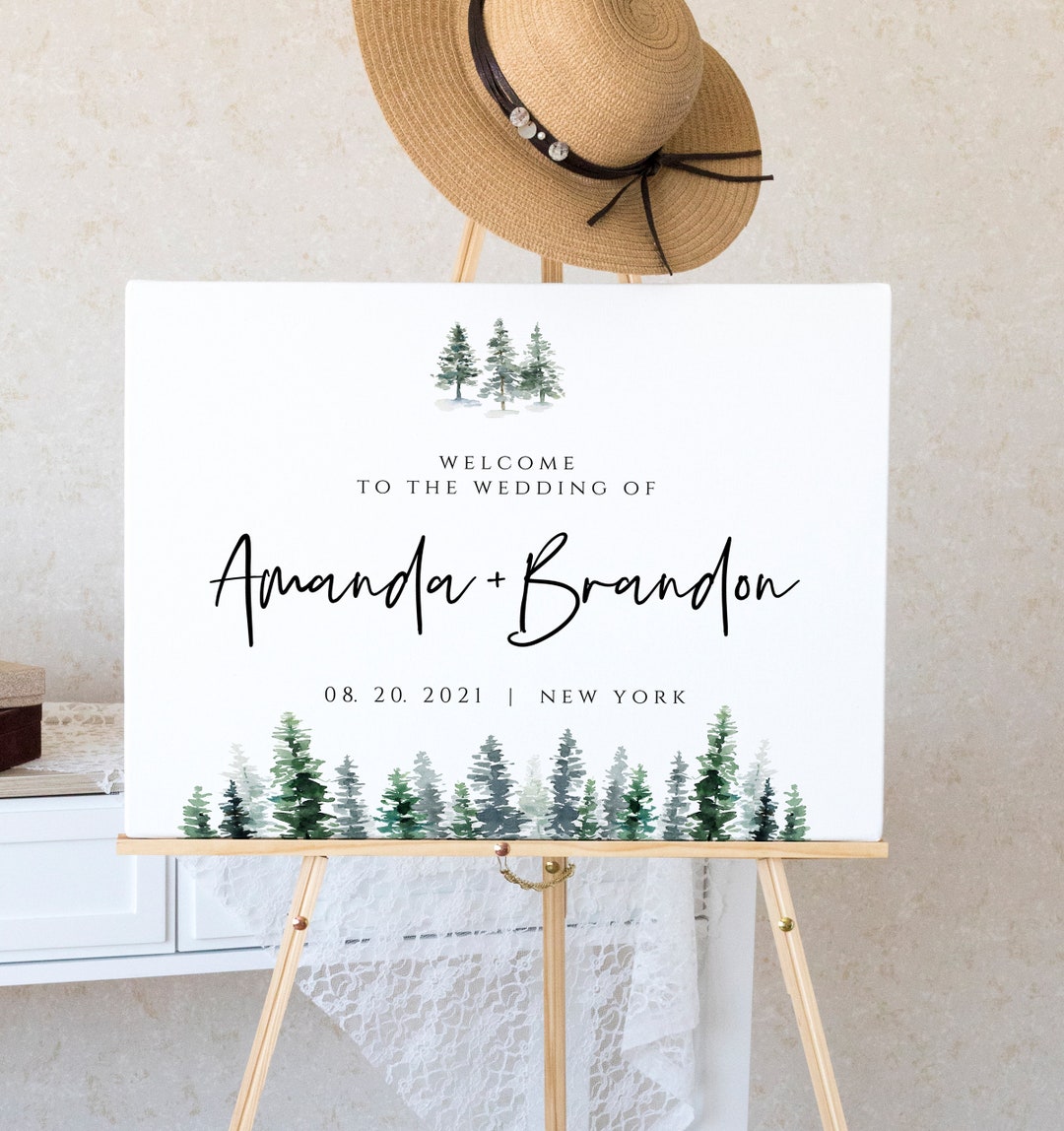 Welcome Poster Personalized Welcome Sign Editable Welcome Wedding Sign ...