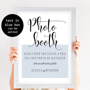 Editable Photo Booth Sign Internet Sign Hashtag Sign Photobooth ...