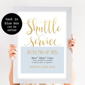 Shuttle Sign Shuttle Service Sign Shuttle Service Sign Printable ...