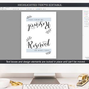 Rustic Reserved Sign Reserved Printable Reserved Wedding Sign Reserved ...