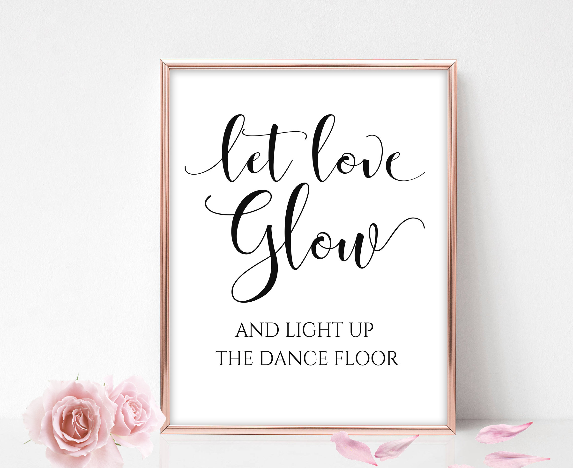 Let Love Glow Stick Sign Glowstick Sign Wedding Glow Sticks - Etsy