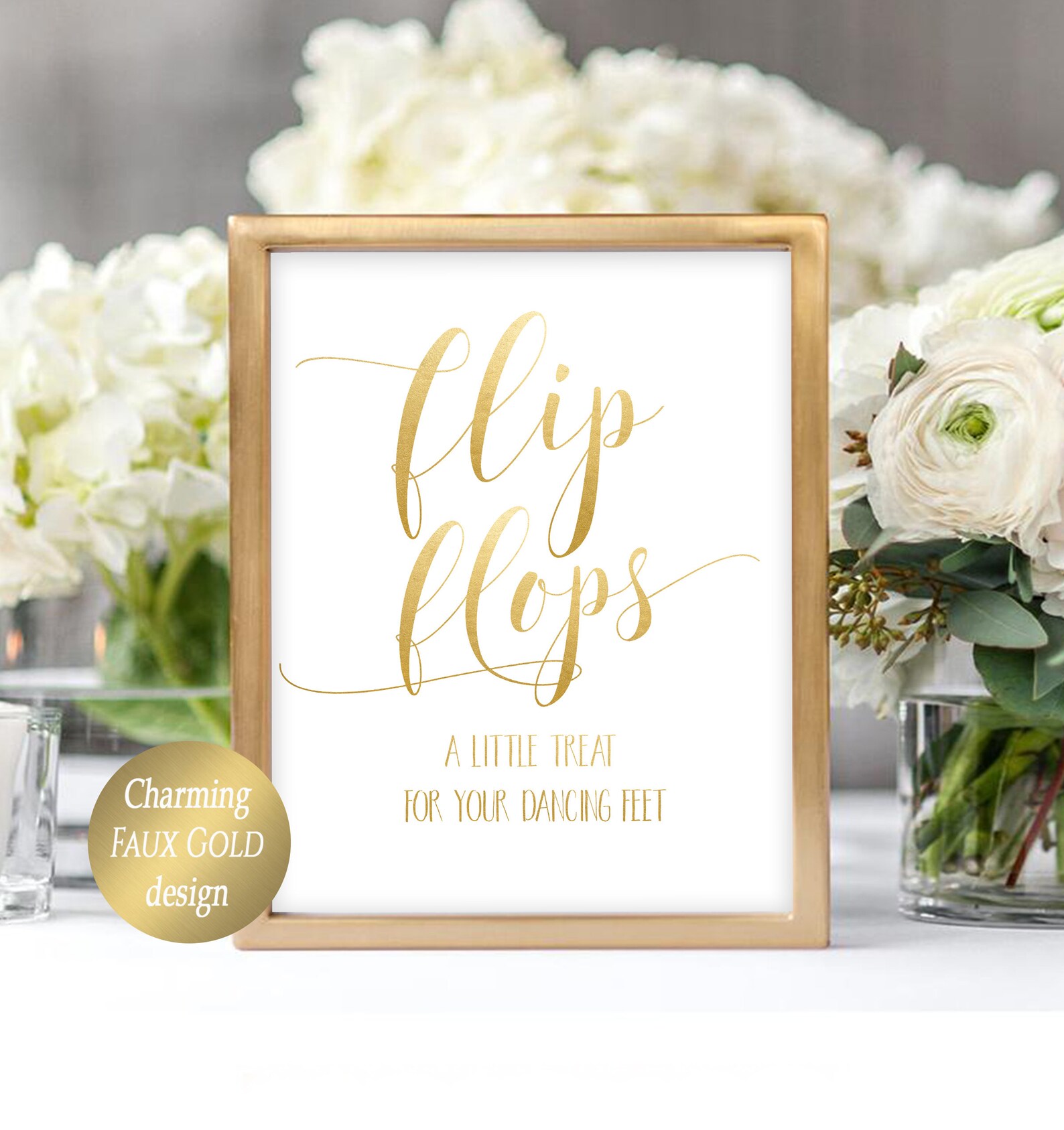 Wedding Flip Flops Sign Flip Flop Sign Printable Wedding Signs | Etsy