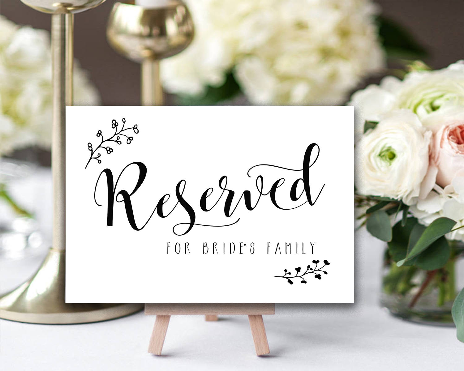 Rustic Reserved Sign Reserved Printable Reserved Wedding Sign | Etsy