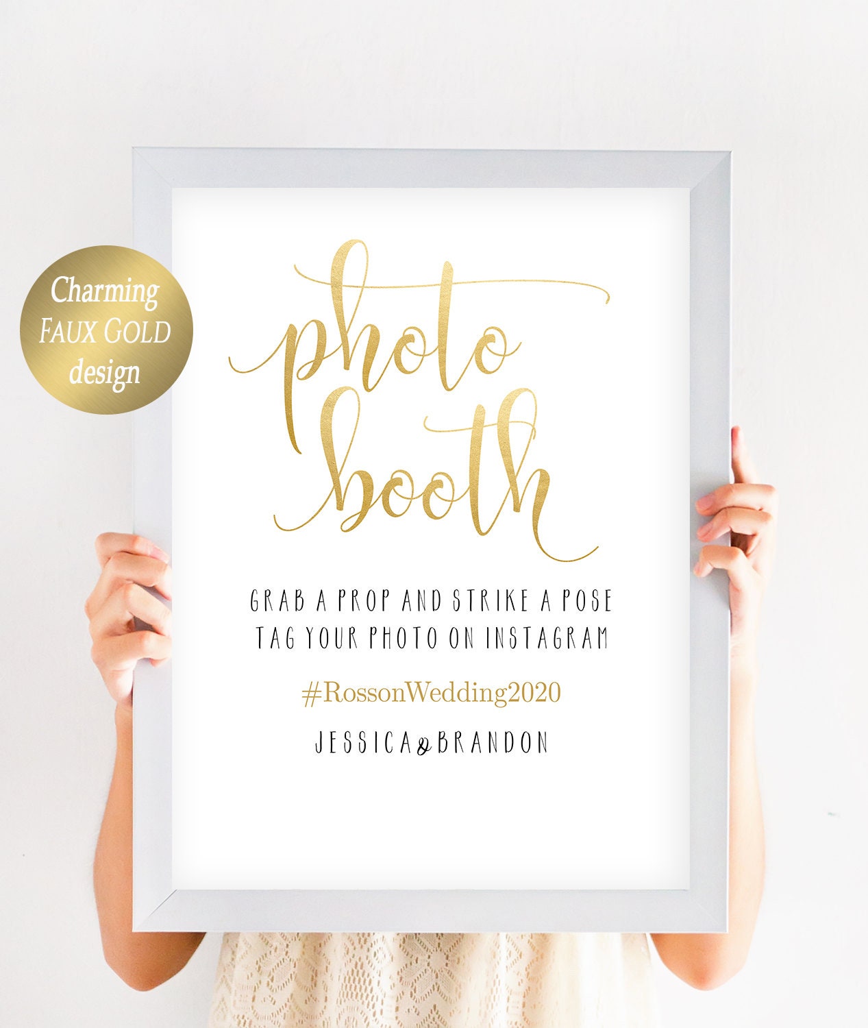 Personalized Photo Booth Sign Internet Sign Hashtag Sign - Etsy