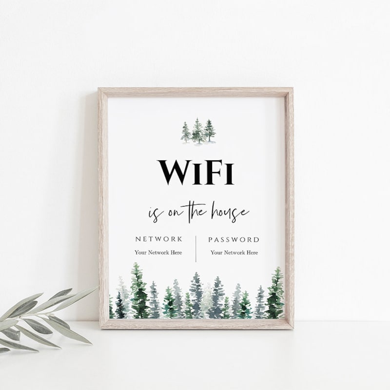 Wifi Password Sign - Etsy