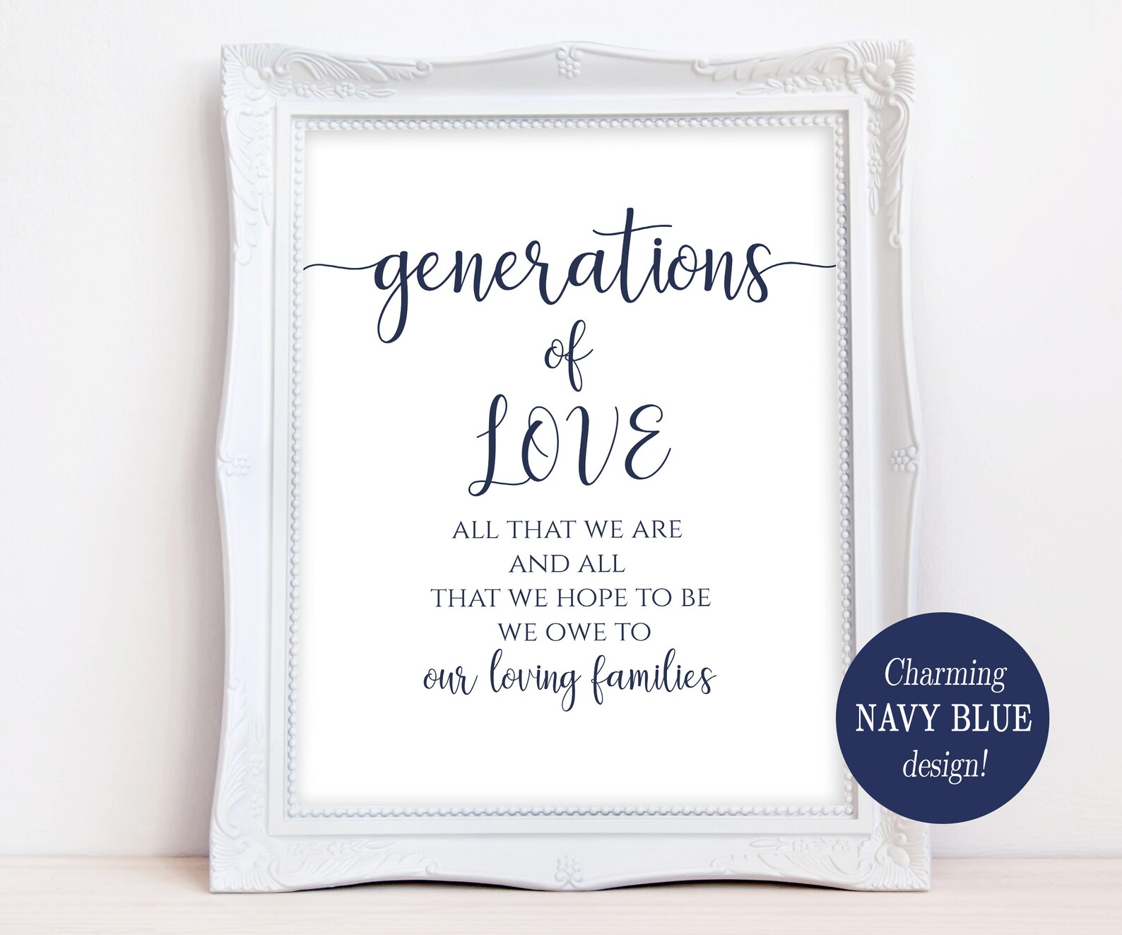 Generations of Love Sign Wedding Signage All That We Are and | Etsy