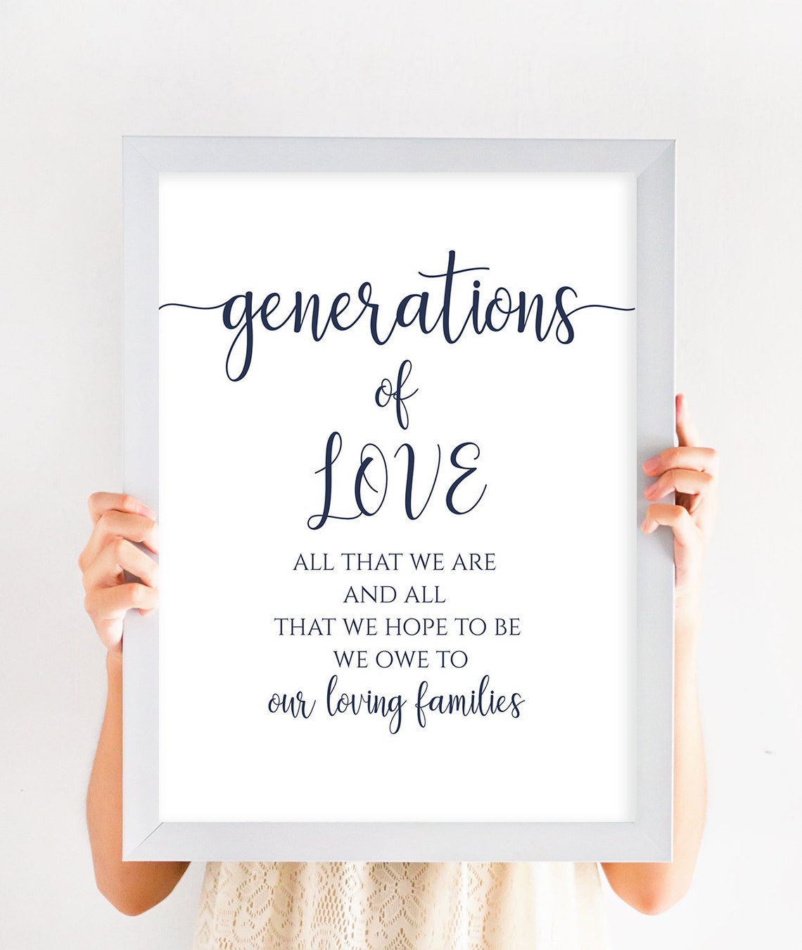 Generations of Love Sign Wedding Signage All That We Are and - Etsy