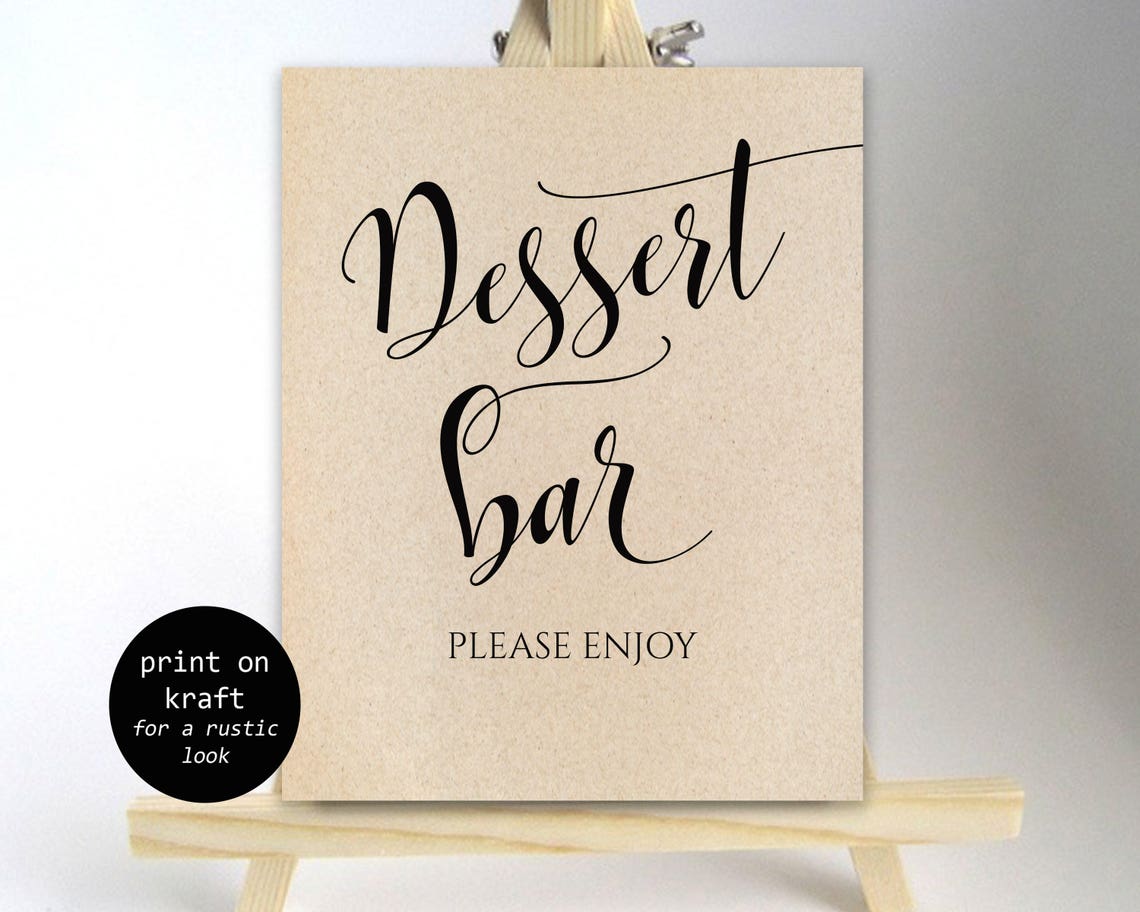 Printable Dessert Bar Sign Dessert Bar Printable Dessert Bar - Etsy