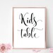 Printable Kids Table Sign Printable Kids Table Wedding Sign Wedding ...