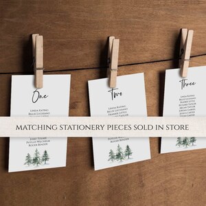 Pine Tree Wedding Wine Labels: Personalized Forest Design (editable ...