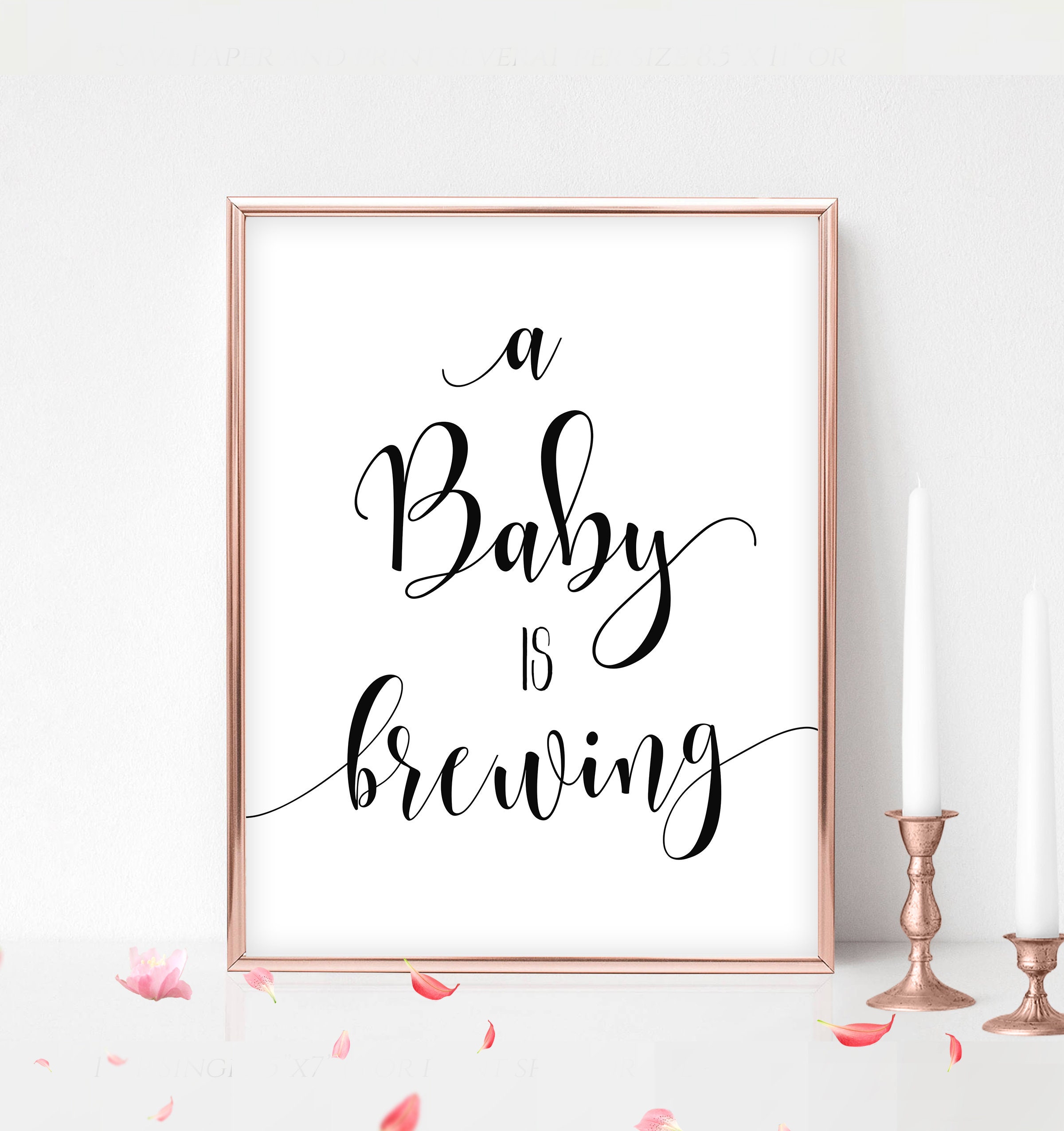 A Baby is Brewing Baby Shower Sign Coffee Bar Sign Coffee | Etsy