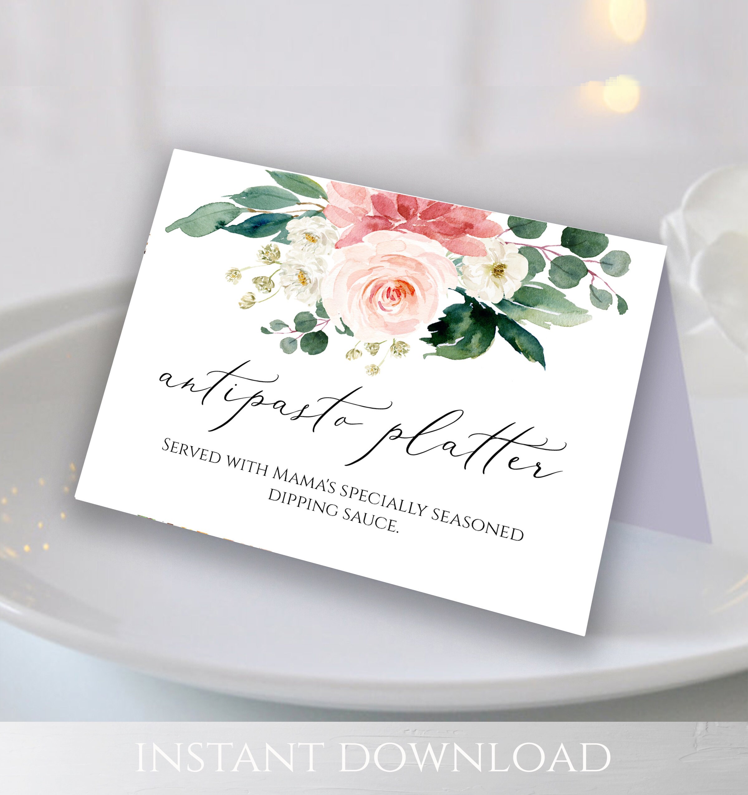 Buffet Card Template INSNTANT DOWNLOAD Wedding Food Label Buffet Buffet Card Template INSNTANT DOWNLOAD Wedding Food Label Buffet