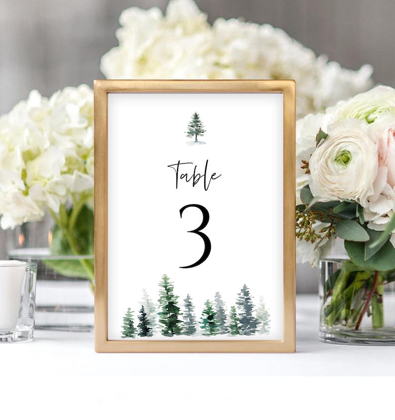 Editable Rustic Table Numbers Personalized Wedding Table - Etsy
