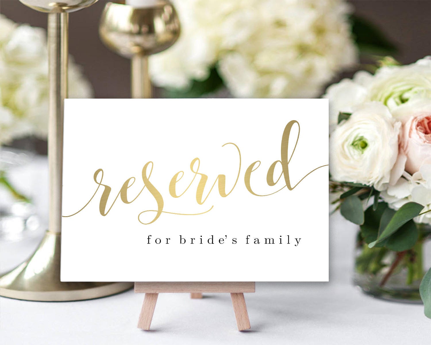 Reserved Sign Reserved Printable Reserved Wedding Sign | Etsy