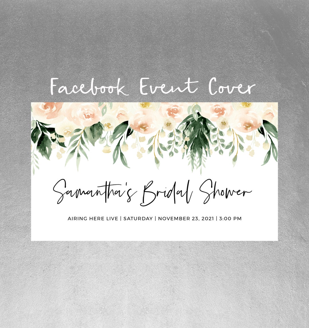 Facebook Event Cover Bridal Shower Editable Facebook Banner Template ...