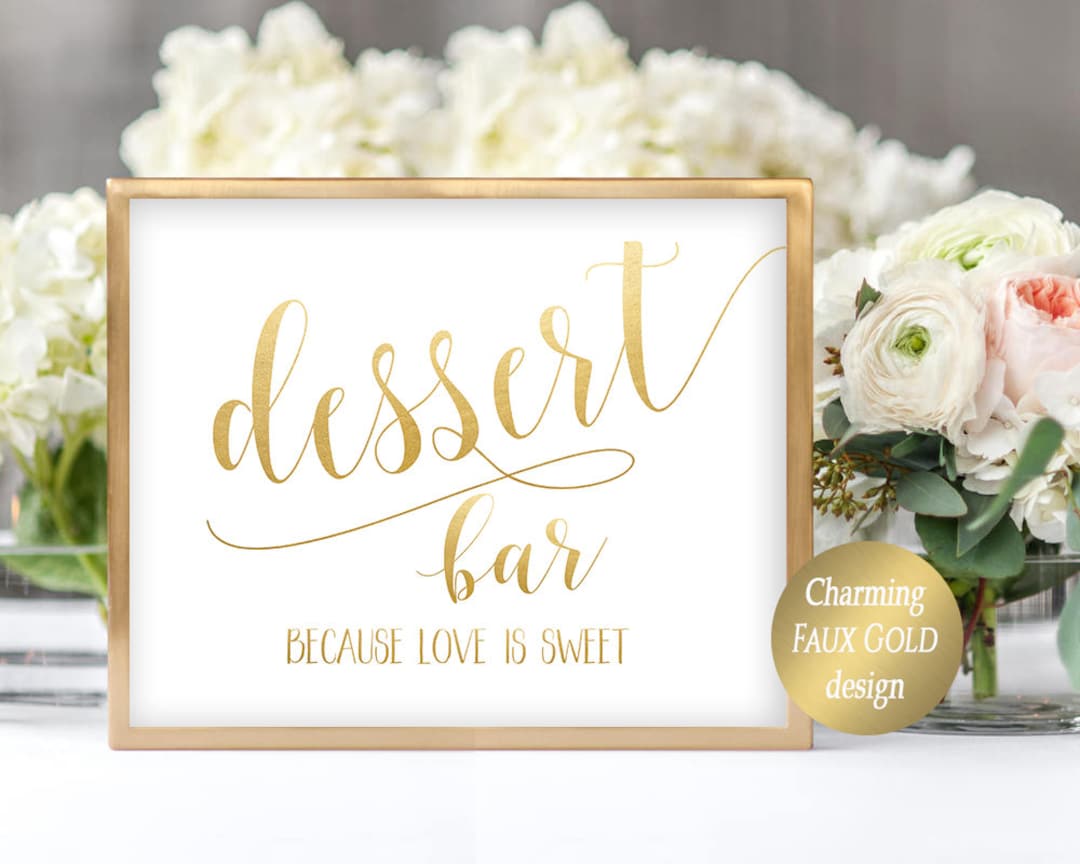 Dessert Bar Sign, Dessert Signage Dessert Table Sign Dessert Table ...
