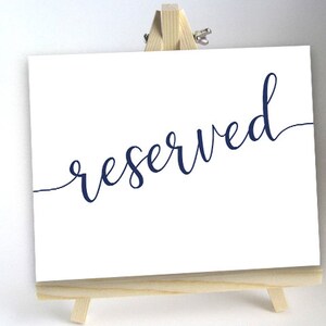 Editable Reserved Printable Reserved Wedding Sign Reserved Table Sign ...