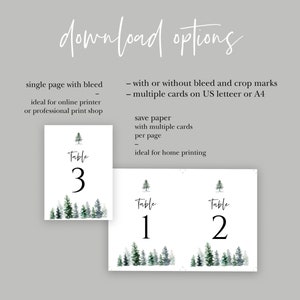 Editable Rustic Table Numbers Personalized Wedding Table Number Card ...