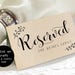 Rustic Reserved Sign Reserved Printable Reserved Wedding Sign | Etsy