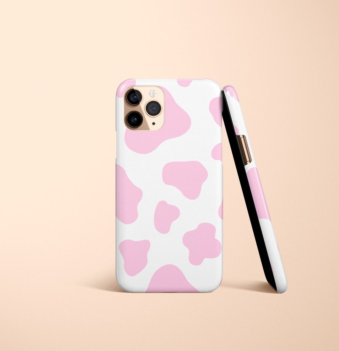 Pink Cow Print iPhone Case Pattern Design Tough Case Snap Case - Etsy