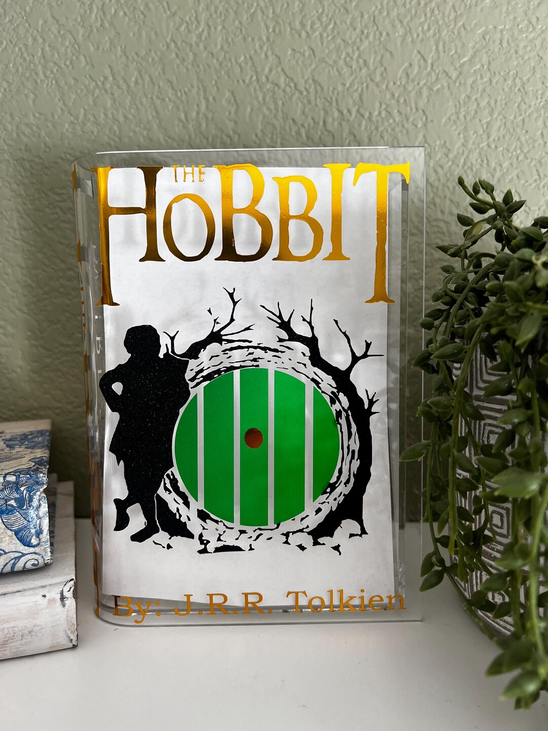 The Hobbit Book Vase, the Fellowship, Rings of Power, Hobbit, Bookshelf ...