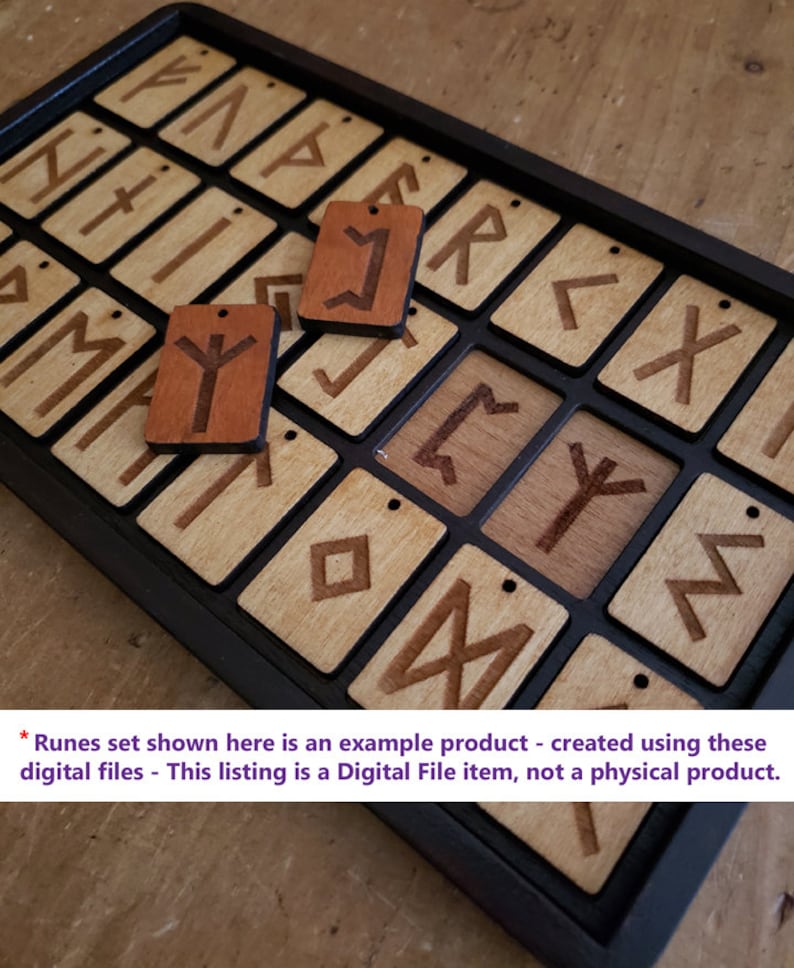 Elder Futhark Runes Set - Digital Files & License for Makers - CNC ...