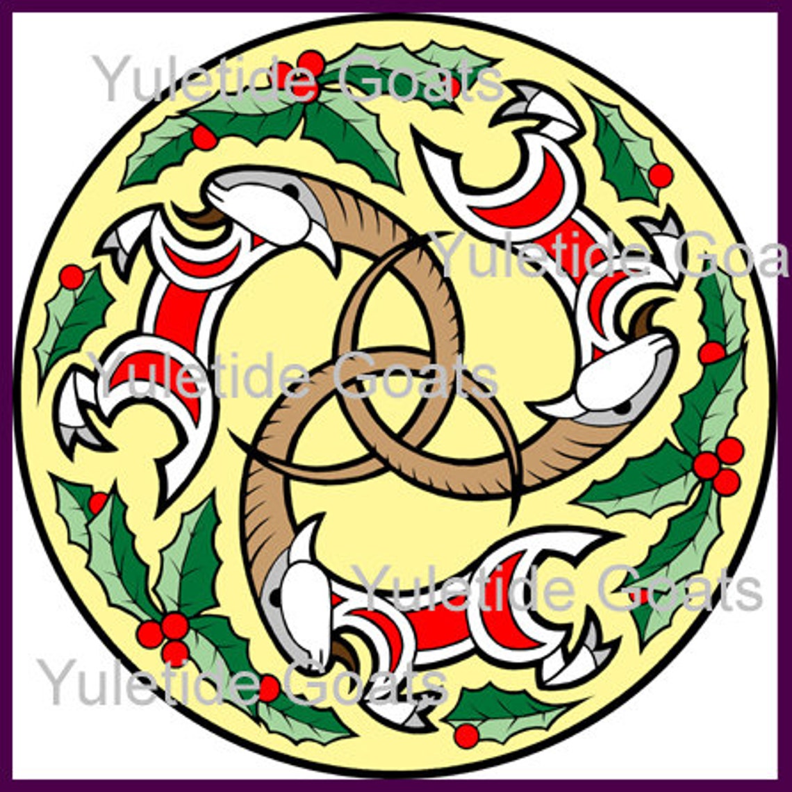 Yule Goats - Image Cut Digital Files & License - Celtic Solstice Svg ...
