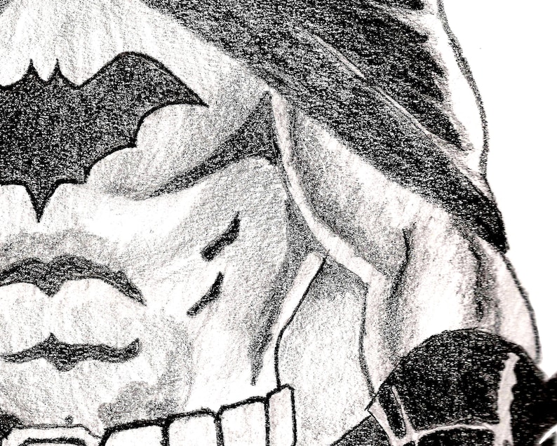 Batman Art Print Batman Wall Art Batman Drawing Batman | Etsy