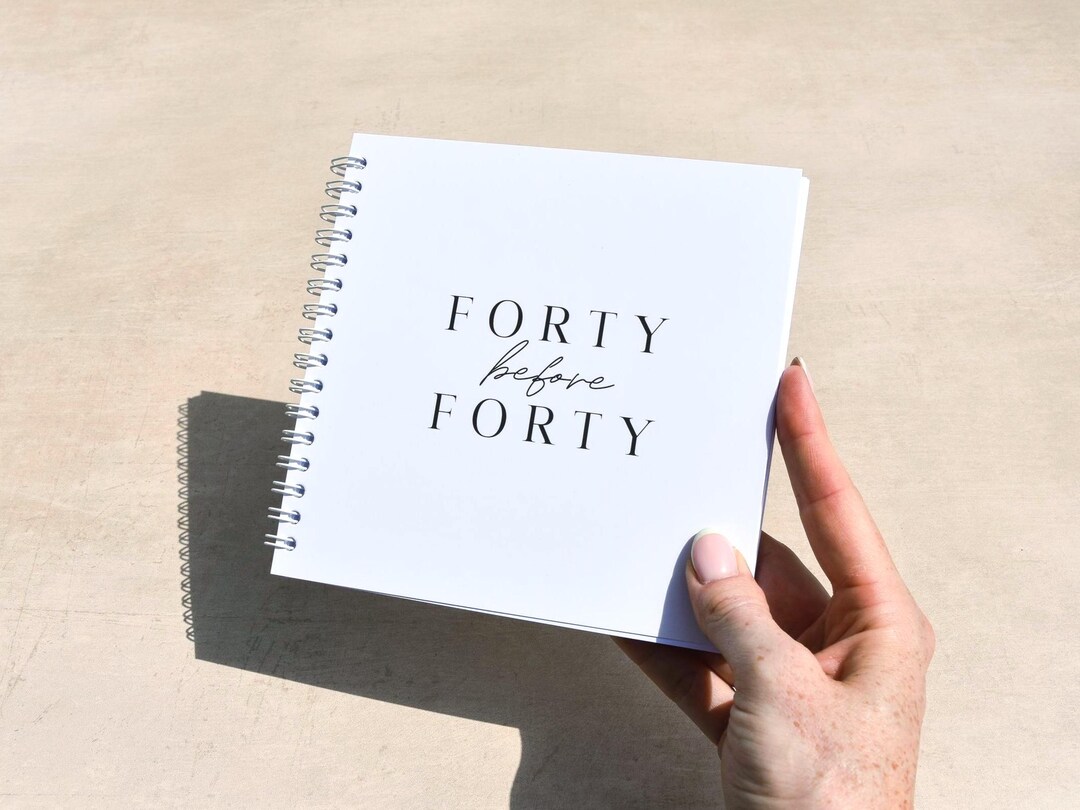 Personalised 40 Before 40 Bucket List Book Journal - Etsy