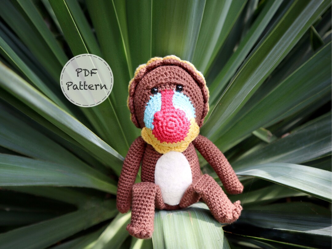 Mongo the Mandrill - Crochet Amigurumi Pattern - Smiley Crochet Things ...