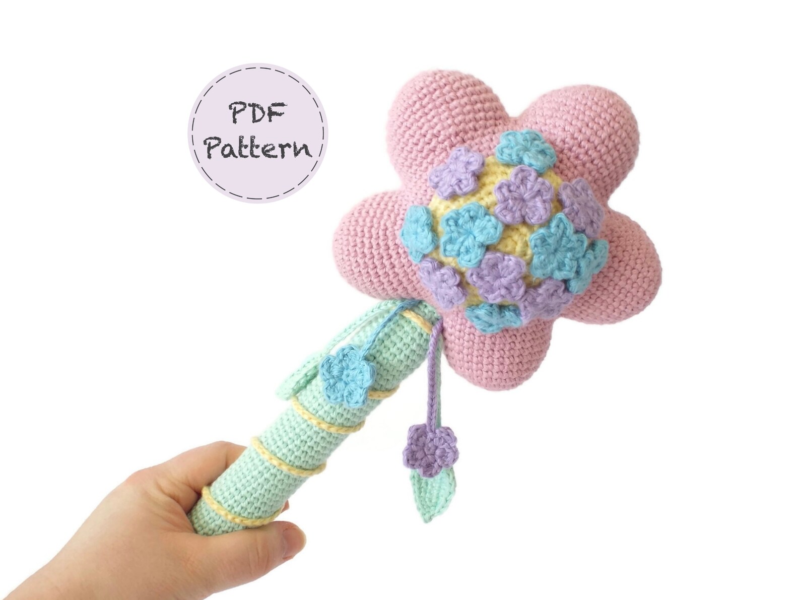 Magical Flower Wand Crochet Amigurumi Pattern Instructions - Etsy