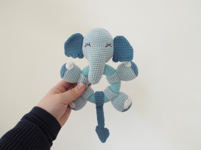 Elephant Ring Rattle Crochet Amigurumi Pattern Instructions - Etsy