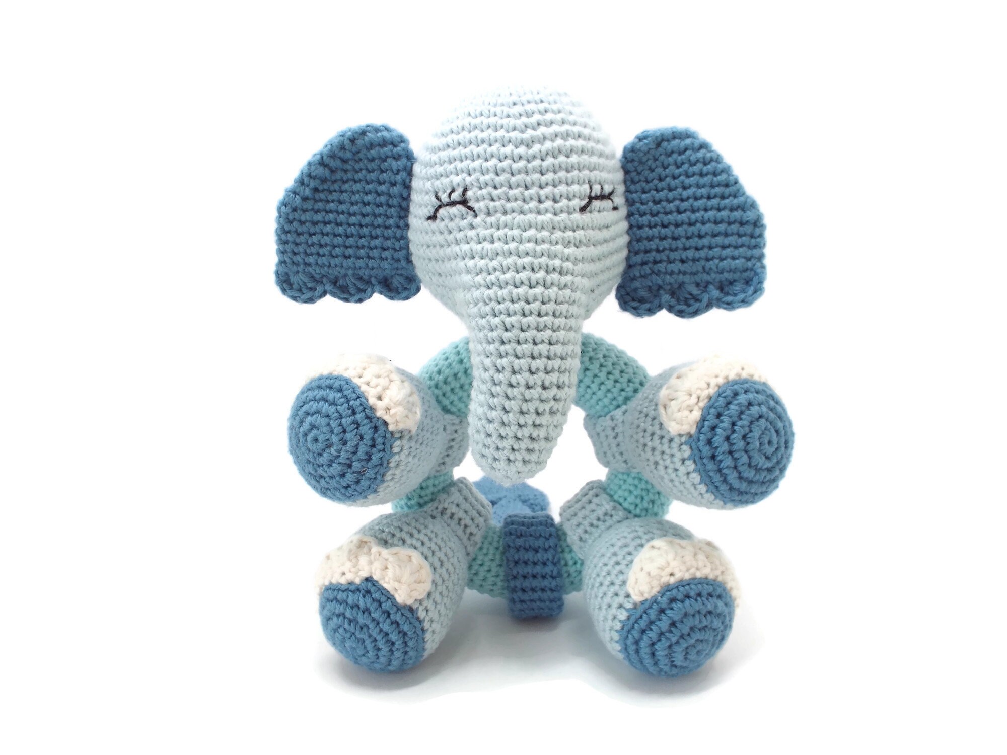 Elephant Ring Rattle Crochet Amigurumi Pattern Instructions - Etsy