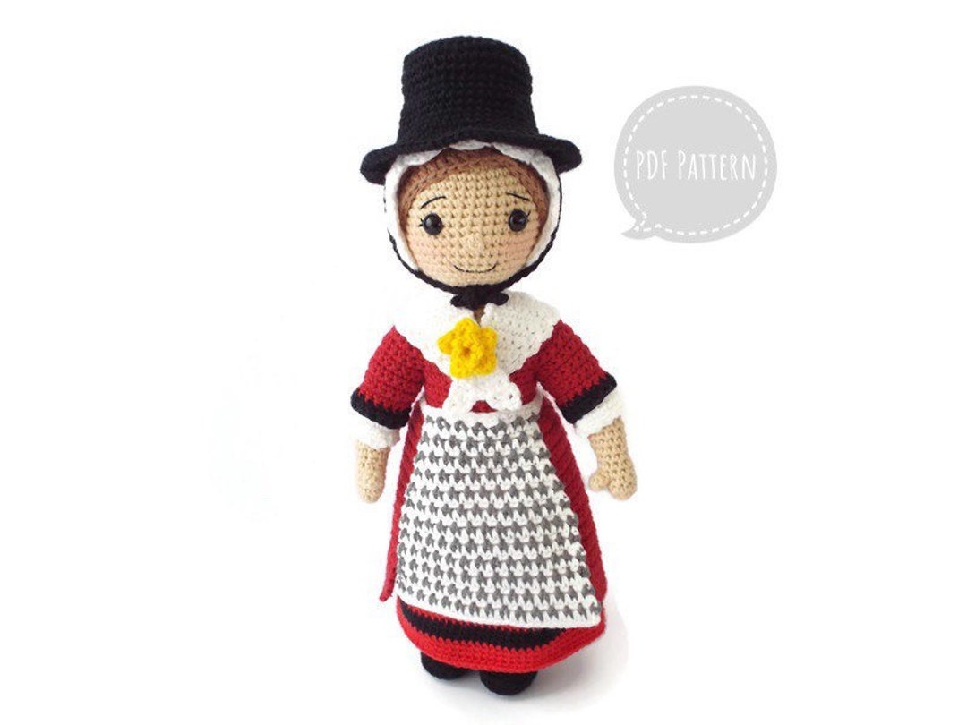 Gwen the Welsh Doll Crochet Amigurumi Pattern Wales Traditional Dress ...